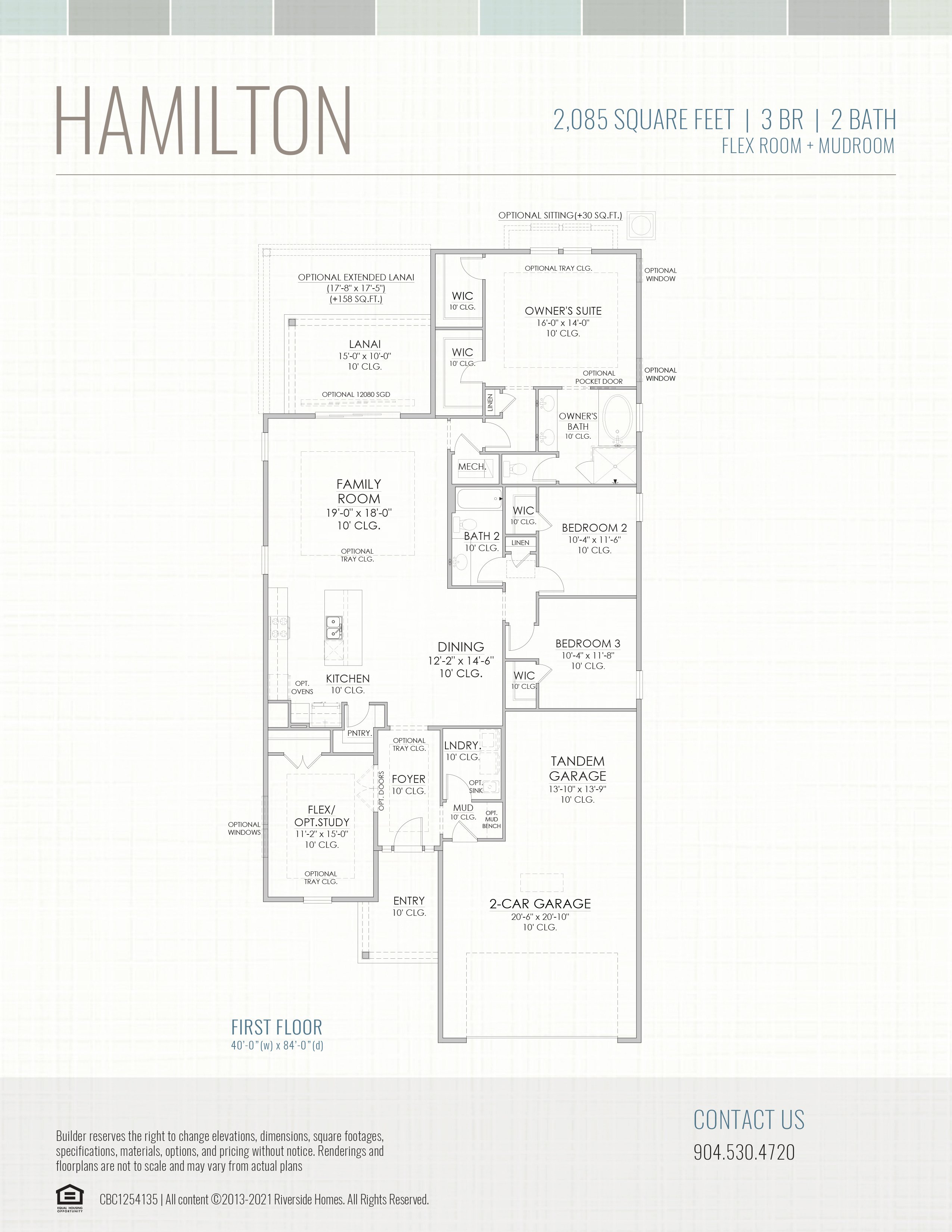 Hamilton | Floor Plan | Riverside | Reflections