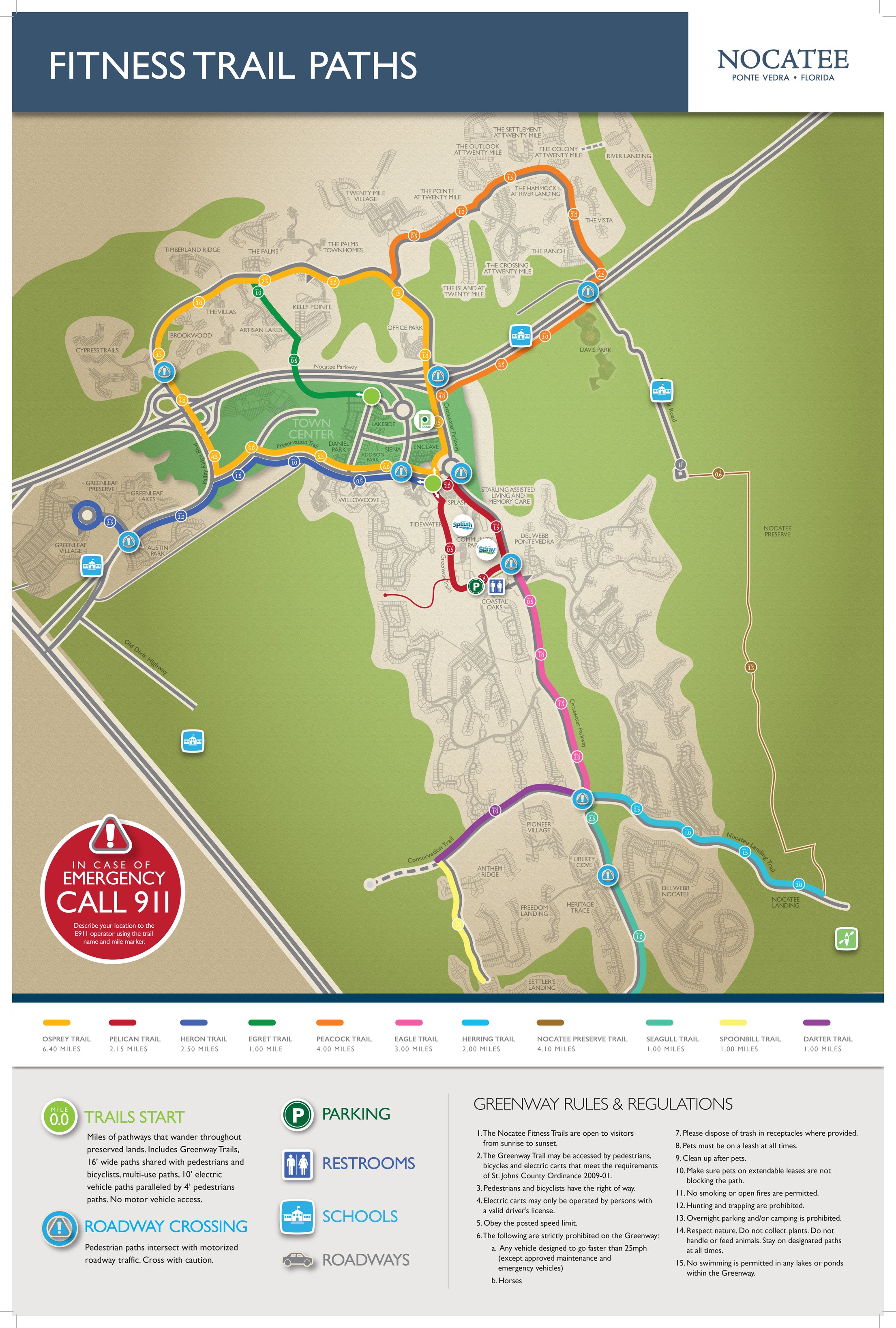 Nocatee Fitness Trail Map