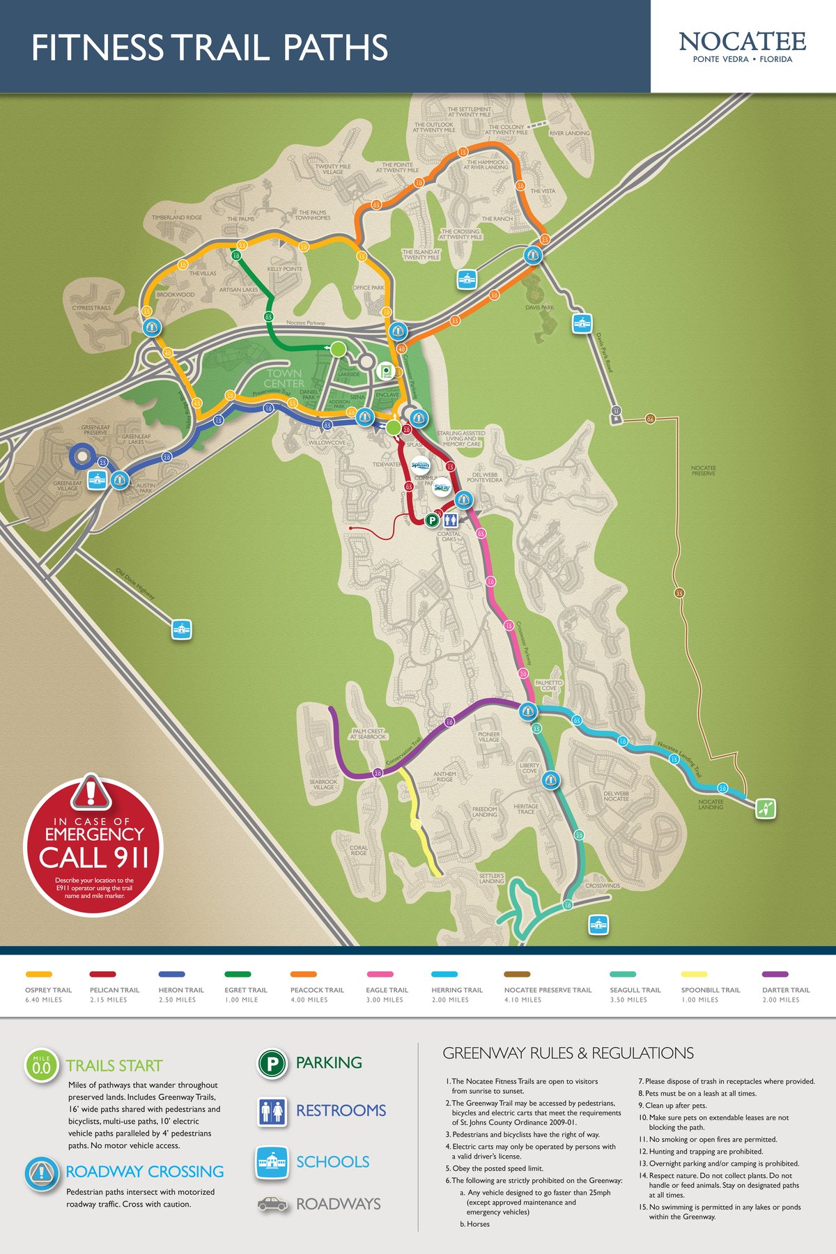Nocatee Fitness Trail Map
