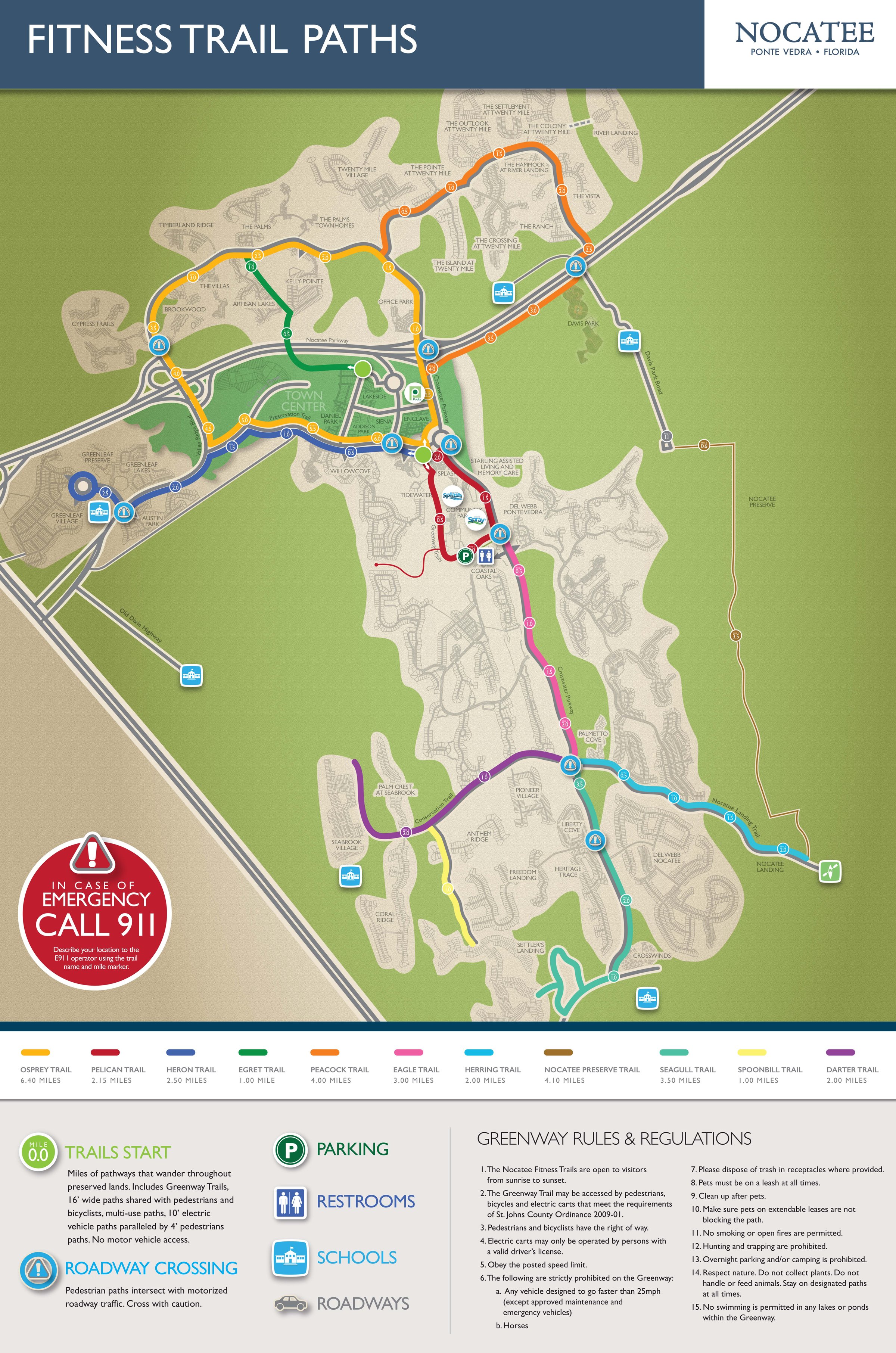 Nocatee Fitness Trail Map