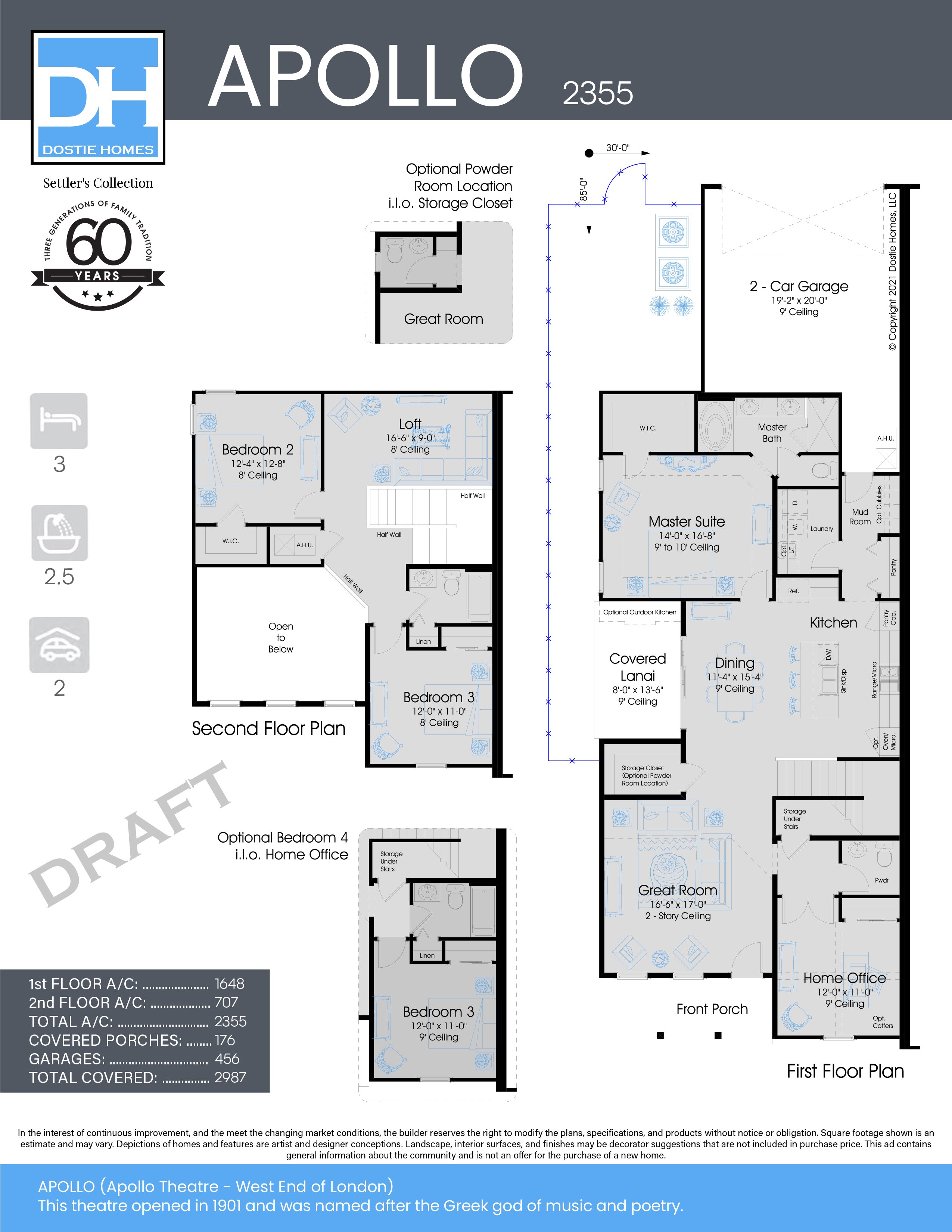 Apollo | Floor Plan | West End | Dostie