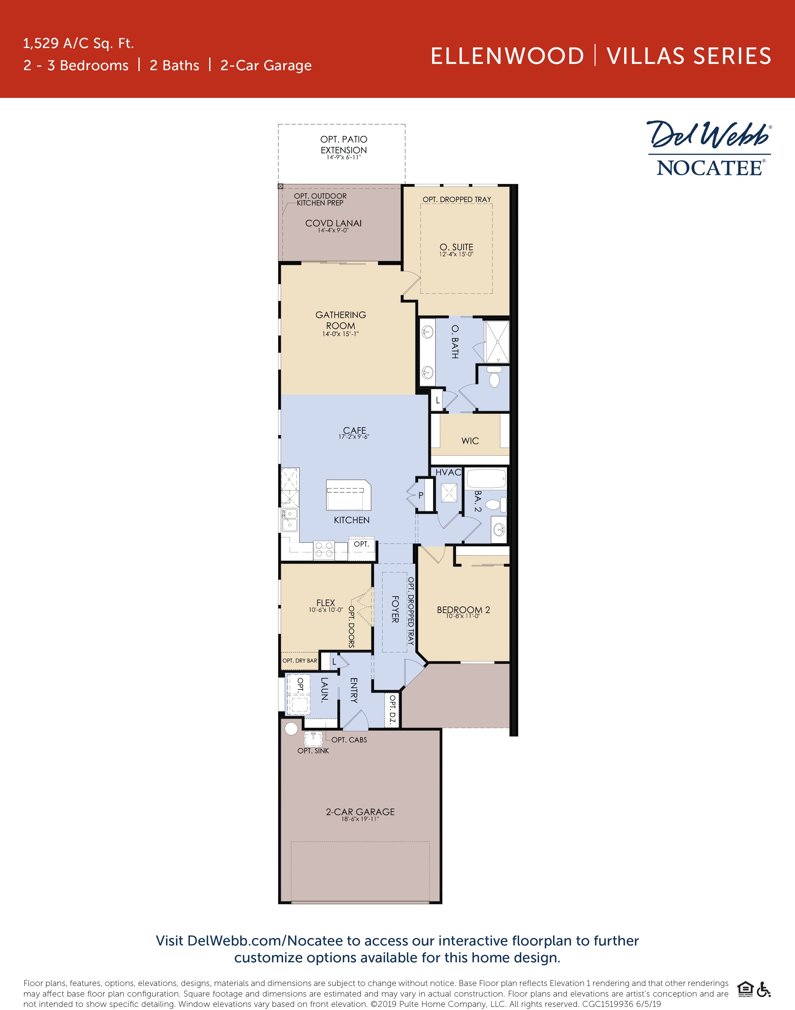 Ellenwood Floor Plan | Del Webb | Nocatee
